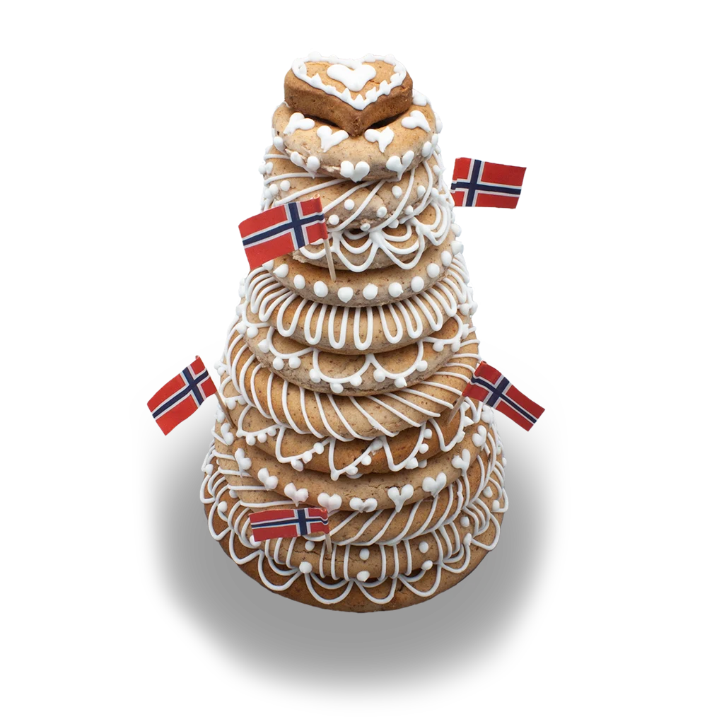 ⁨Kransekake pyntet⁩ - ⁨The Cupcake & Pie Co Donut Store⁩ - AMOI